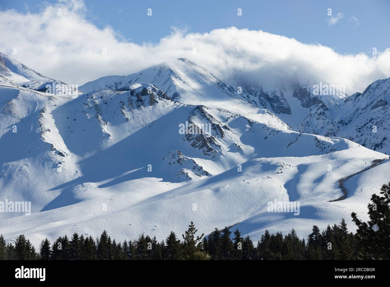 Record Snowstorm in the Sierra Nevada Mountains Stock Photo - Alamy