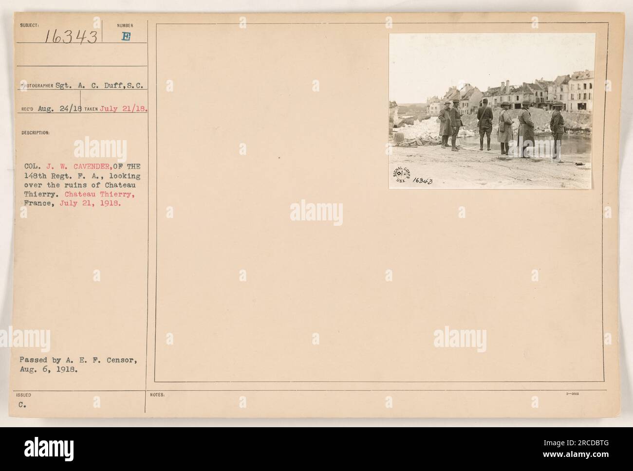 Colonel J. W. Cavender of the 148th Regiment, P.A., inspecting the ...