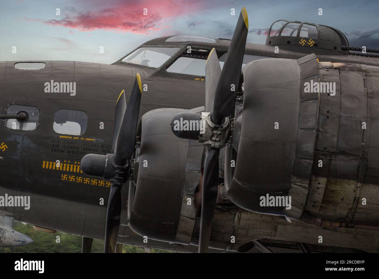 A B-17 Bomber at Sunrise Stock Photo - Alamy