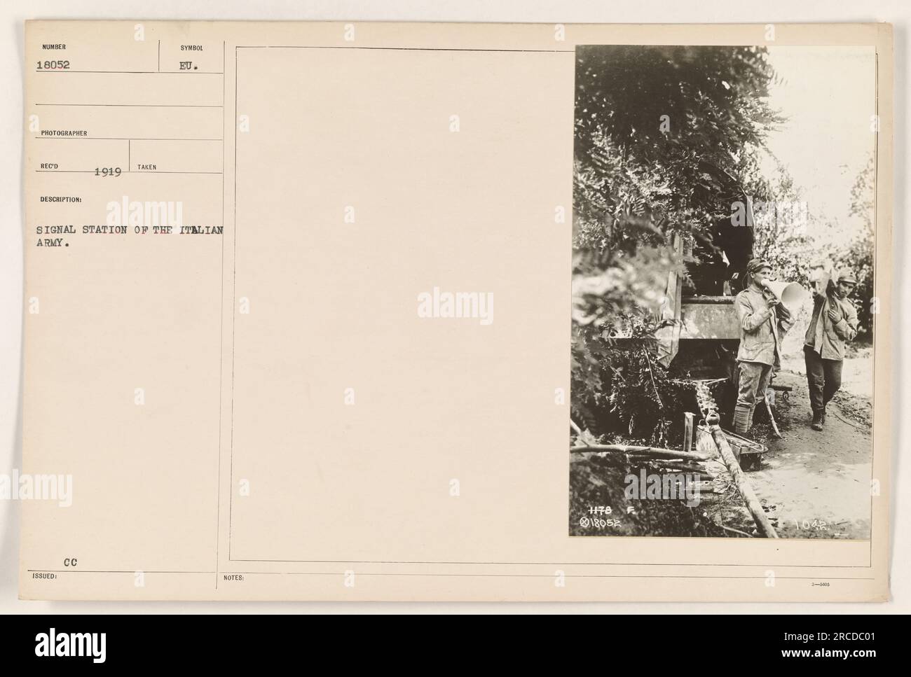 A photograph of a symbol signal station of the Italian Army during ...