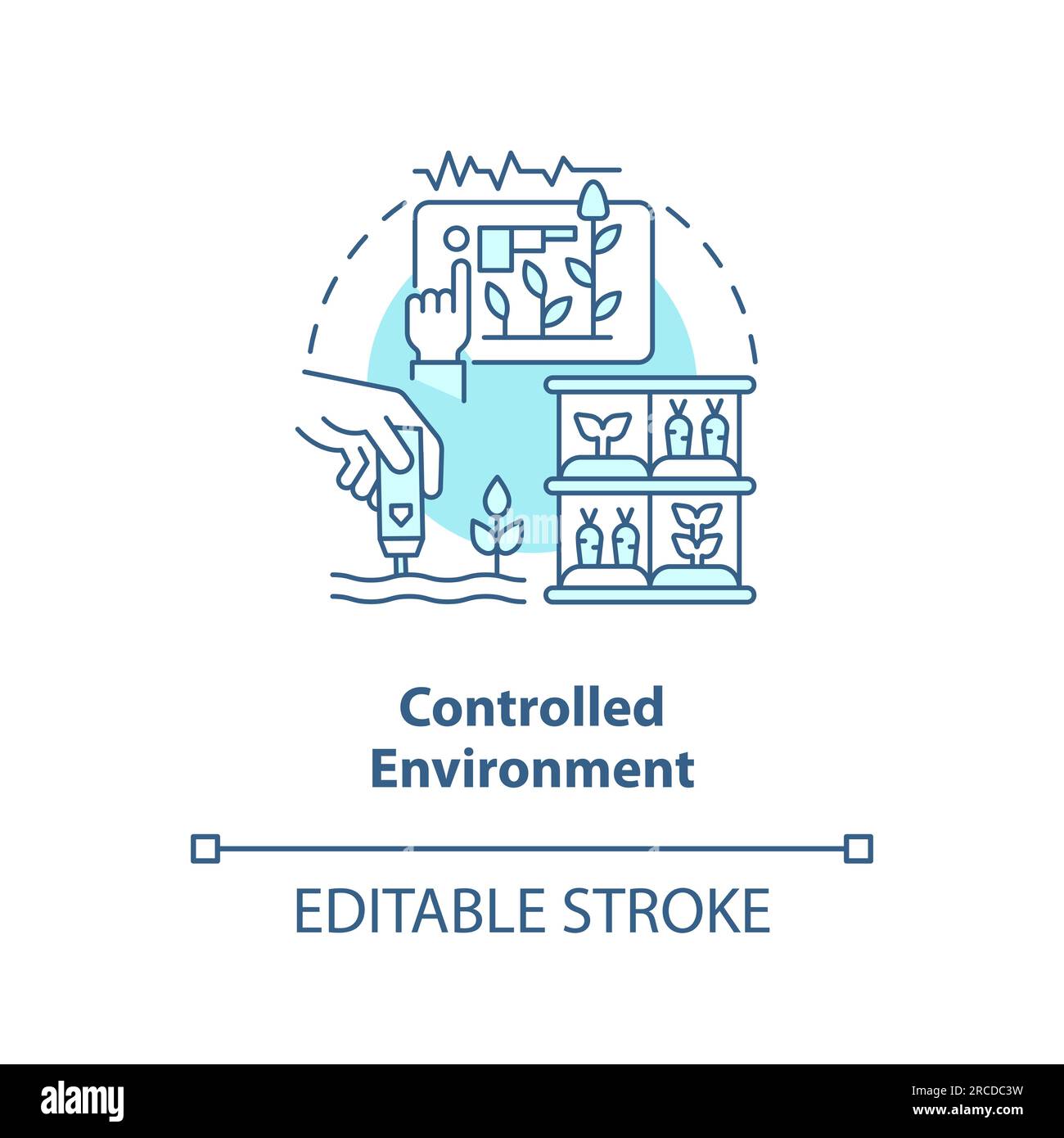 Linear customizable controlled environment icon concept Stock Vector ... Linear customizable controlled environment icon concept Stock Vector ...