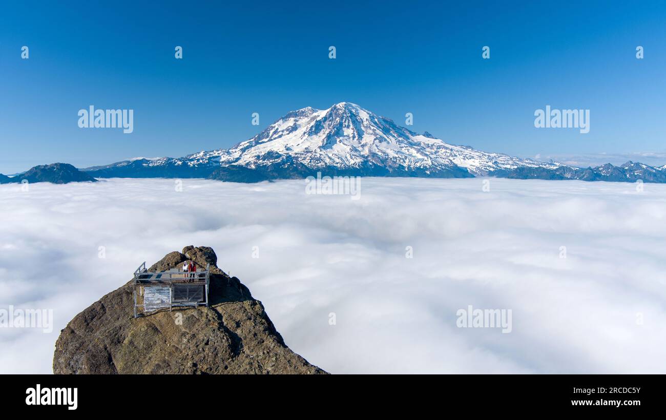 Mount Rainier from High Rock Lookout Stock Photo - Alamy