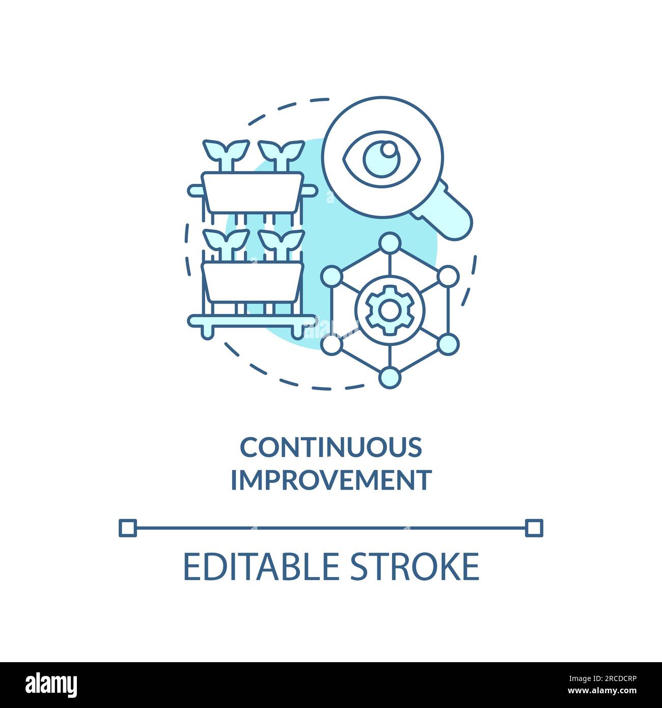 Linear customizable continuous improvement icon concept Stock Vector ... Linear customizable continuous improvement icon concept Stock Vector ...