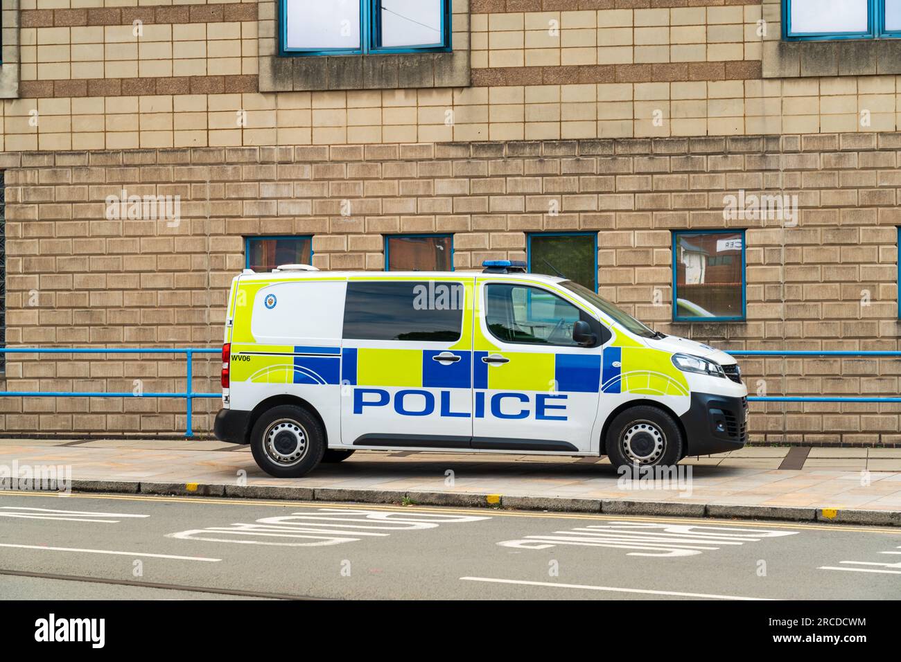 Wolverhampton, UK - July 13 2023: A Stationary Police van parked ...
