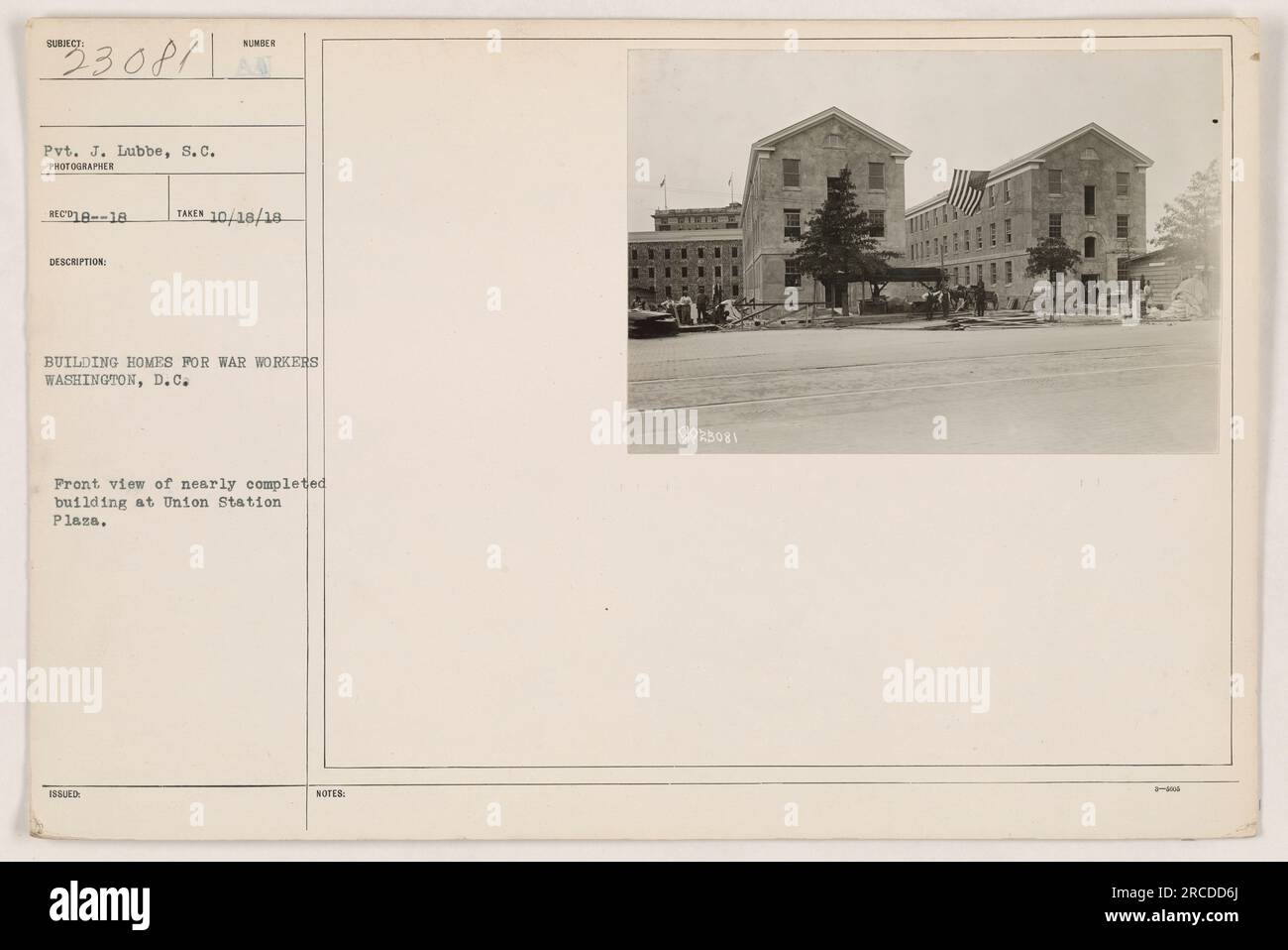 "Front view of a partially constructed building at Union Station Plaza ...