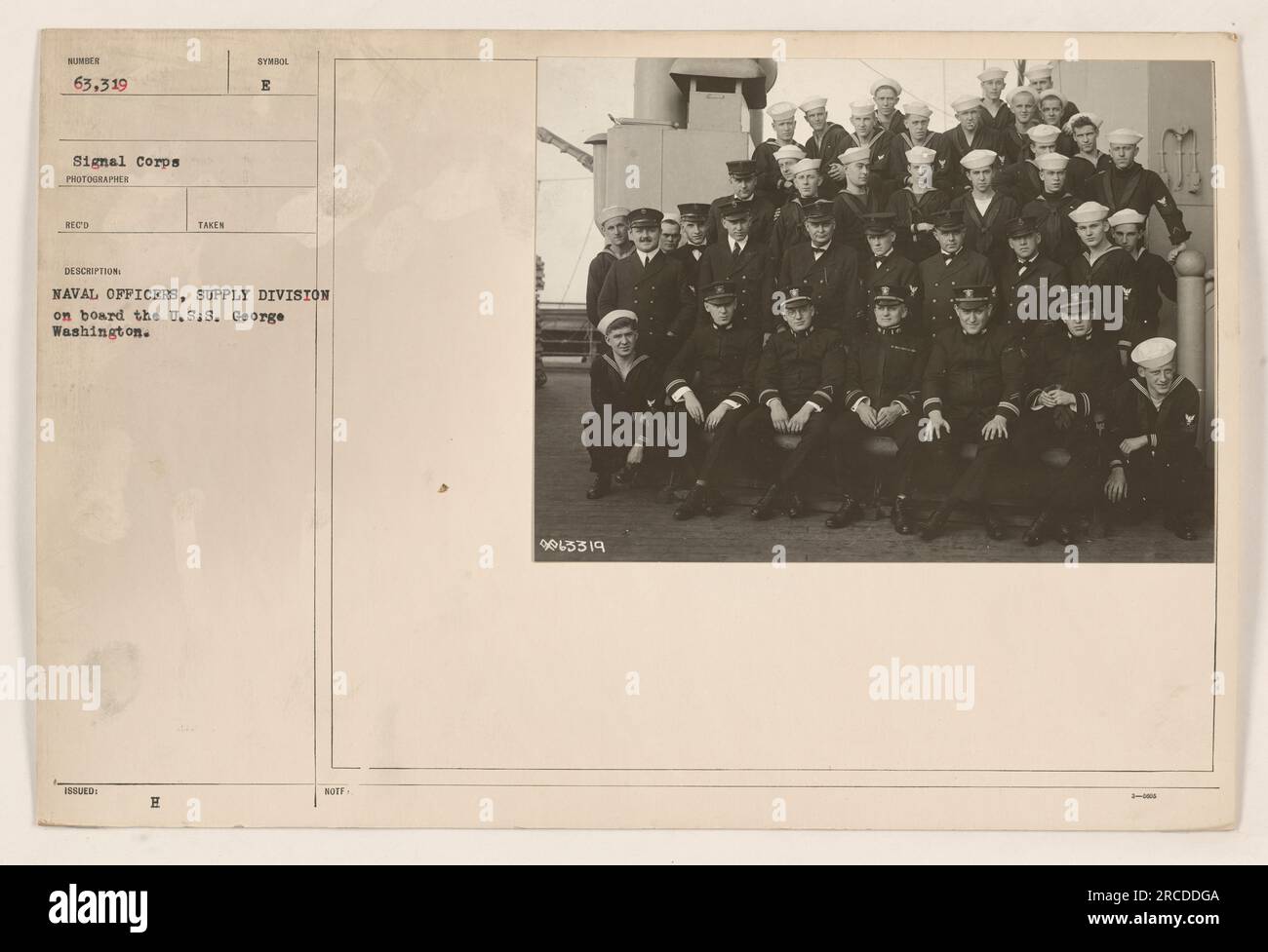 Naval officers from the Supply Division on board the U.S.S. George ...