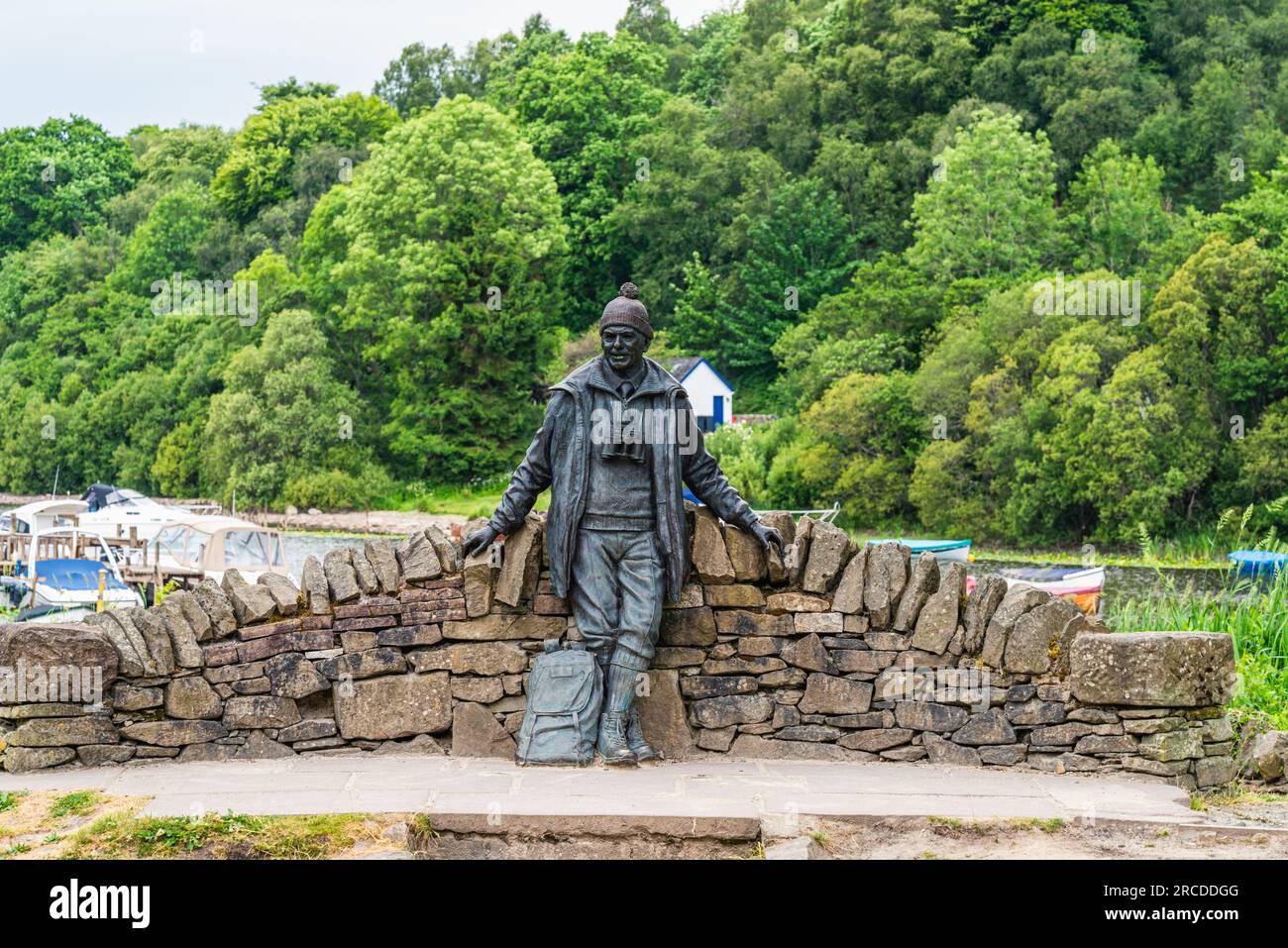 Tom Weir Statue, Balmaha, Loch Lomond, Scotland, UK Stock Photo - Alamy