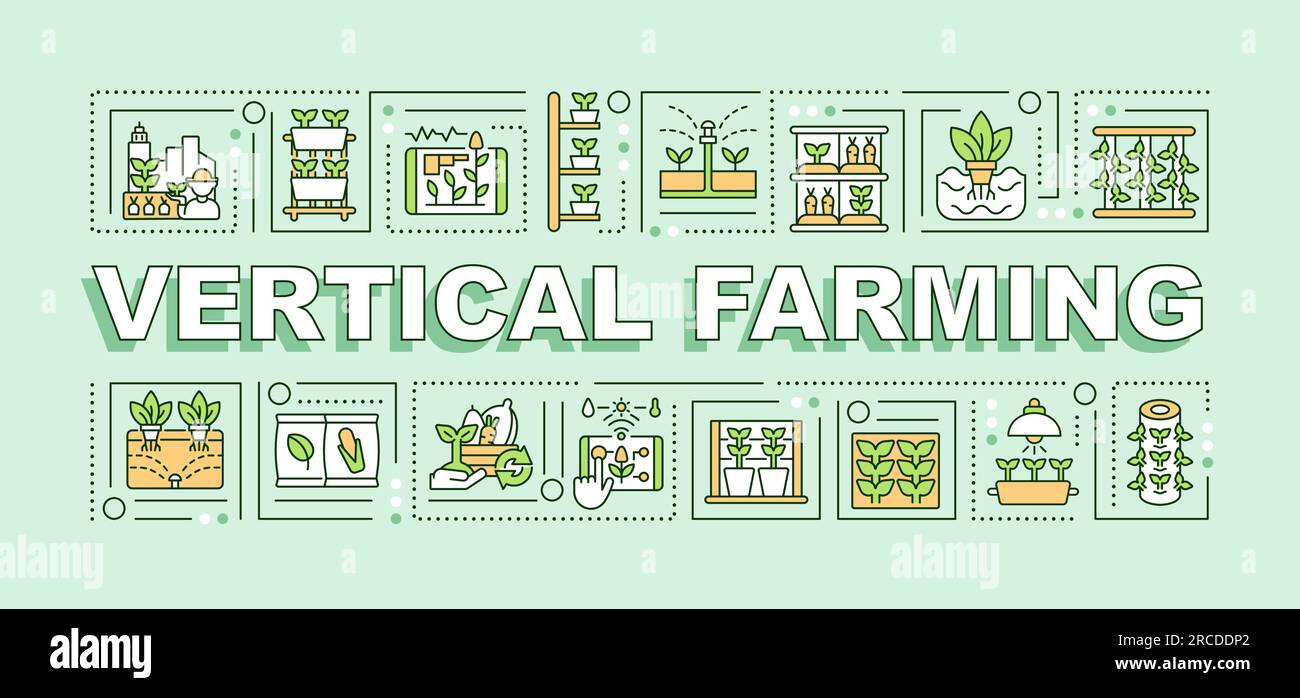 Vertical farming text with icons Stock Vector Image & Art - Alamy