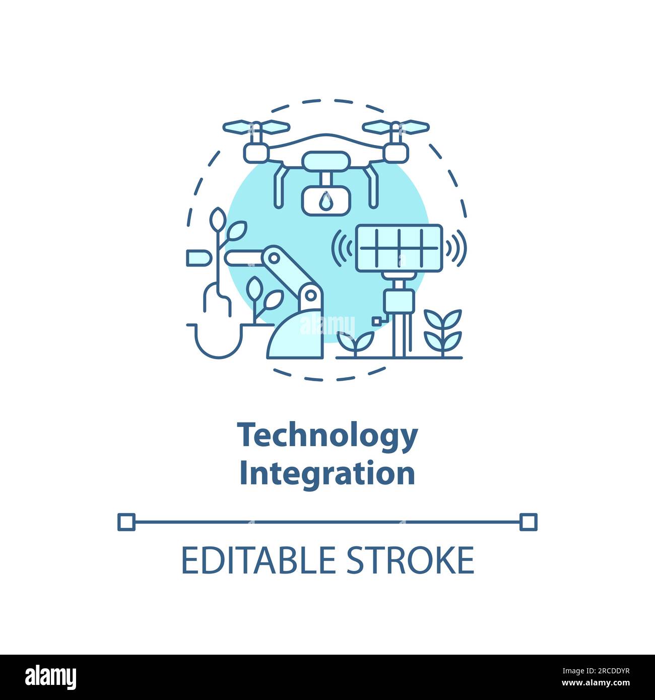 Linear customizable technology integration icon concept Stock Vector ... Linear customizable technology integration icon concept Stock Vector ...
