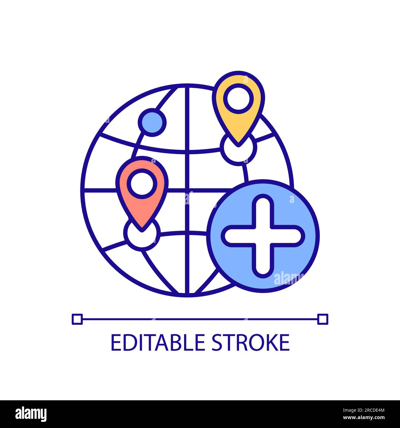 Editable 2D icon conglomerate FDI concept Stock Vector Image & Art - Alamy