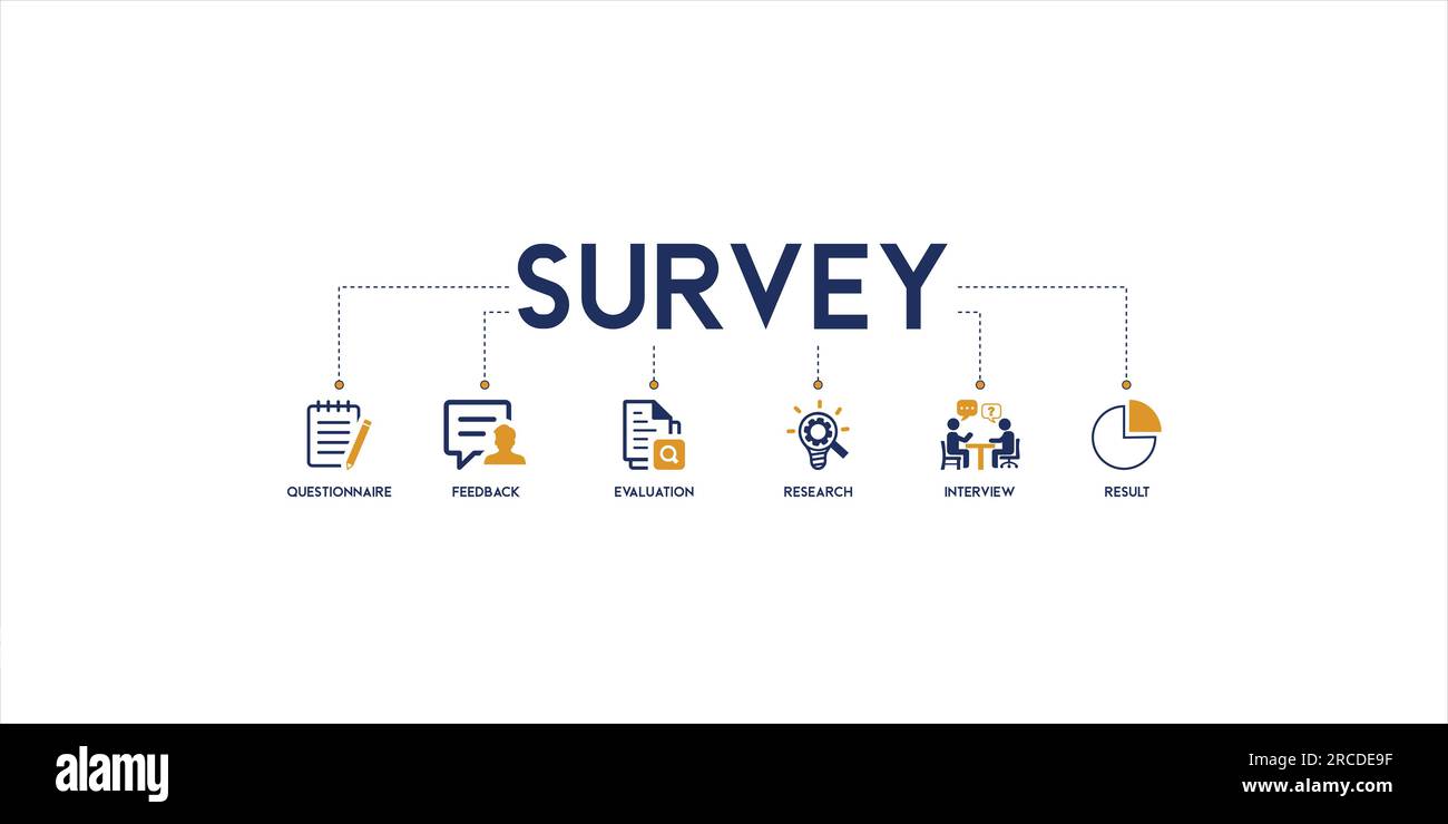 Survey banner web icon vector illustration concept for customer ...