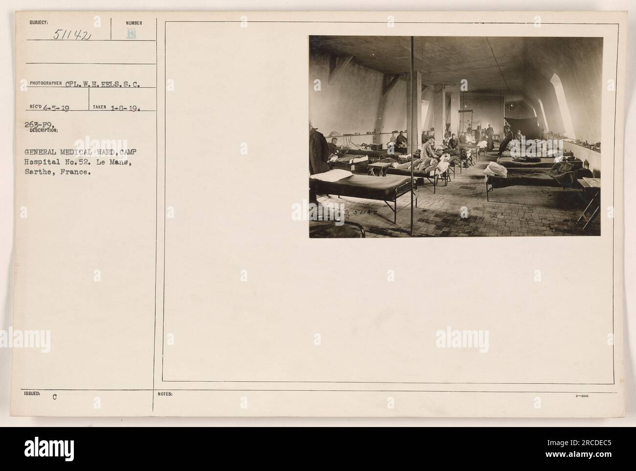 Image depicts the General Medical Ward at Camp Hospital No. 52 in Le ...