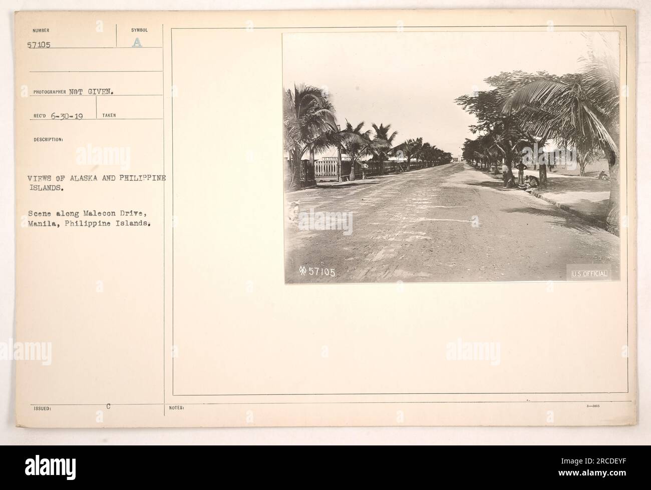 Scene along Malecon Drive in Manila, Philippine Islands, showing views ...