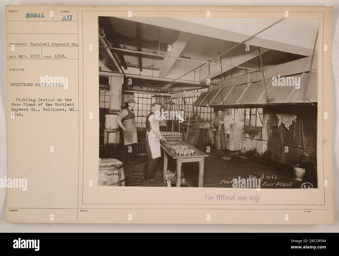 The image shows a pickling section in the fuse plant of the Bartlett ...