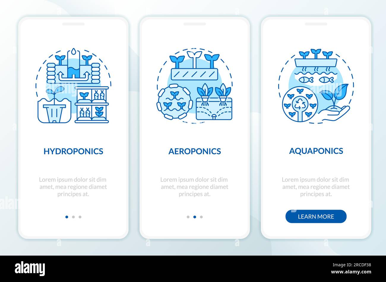 Types of vertical farming with linear icons Stock Vector Image & Art ...