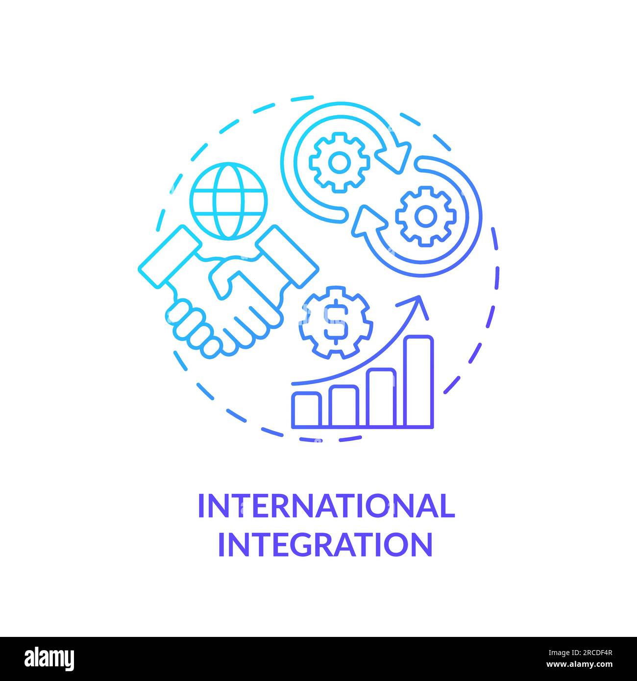 Linear international integration icon FDI concept Stock Vector Image ...