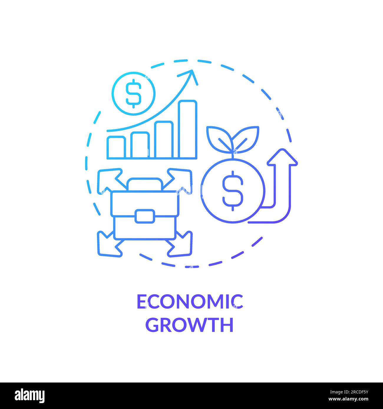 Linear economic growth icon FDI concept Stock Vector Image & Art - Alamy