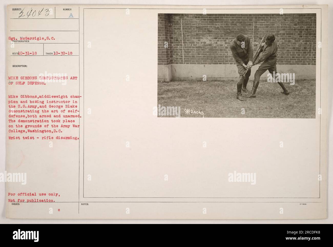 Sergeant McGarrigle, S.C footagographically captured a demonstration of ...