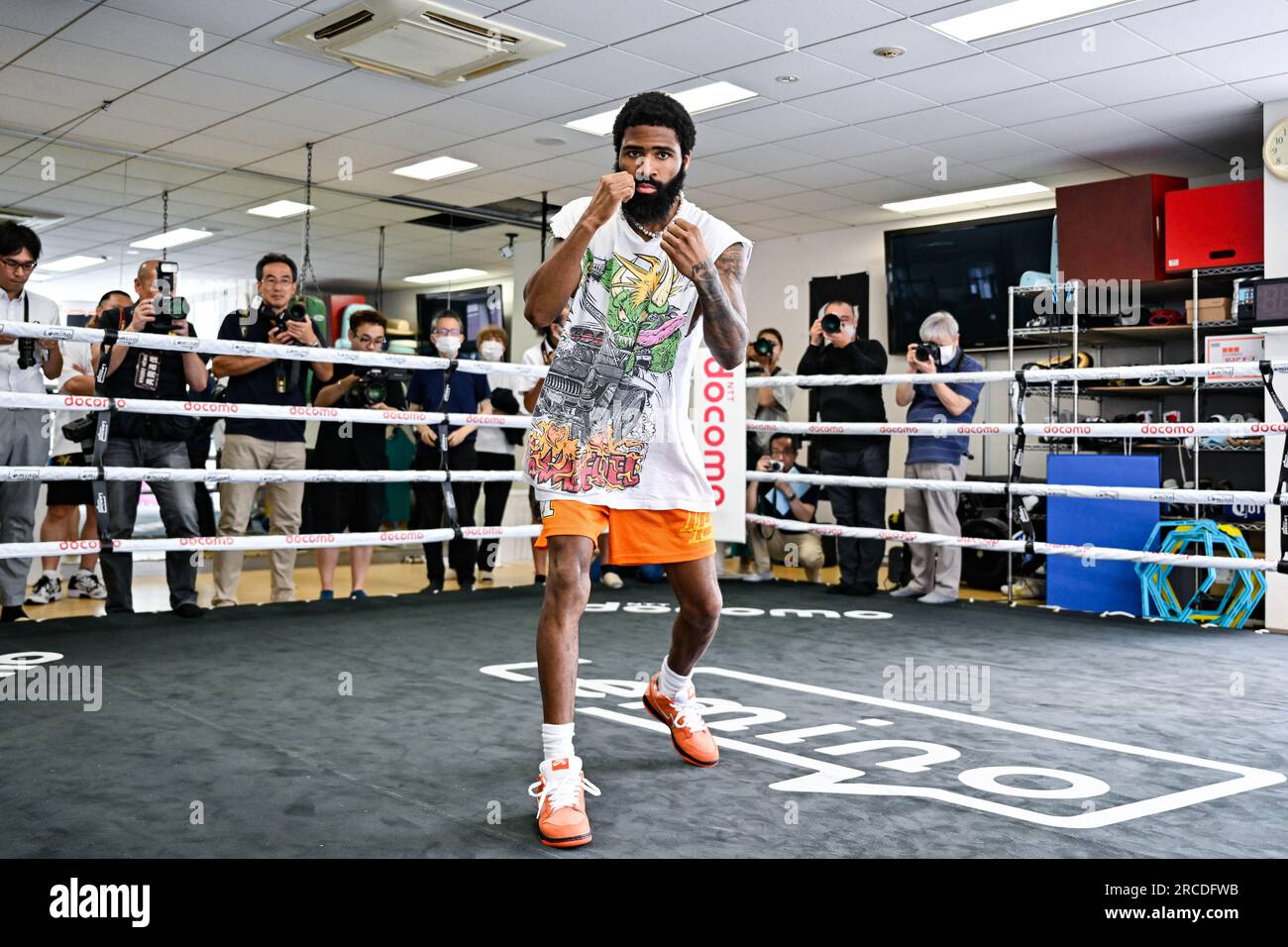 Stephen Fulton, WBC/WBO super bantamweight champion trains during a ...