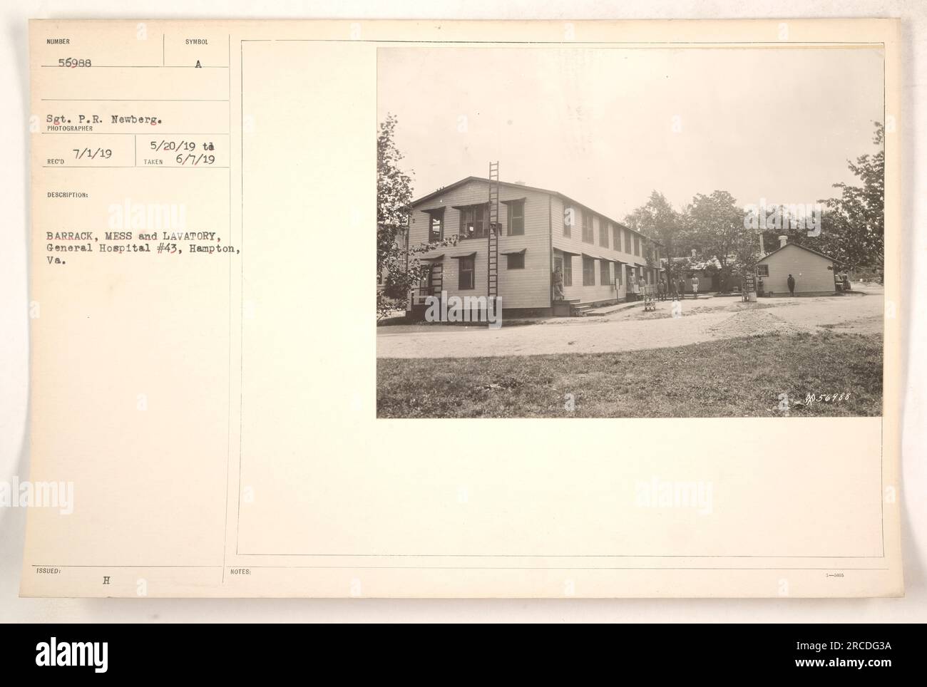 A photograph showing the barrack, mess, and lavatory of General ...