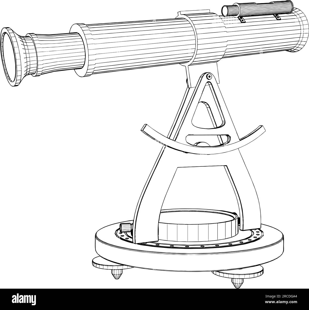 Theodolite Vector. Illustration Isolated On White Background. A Vector ...