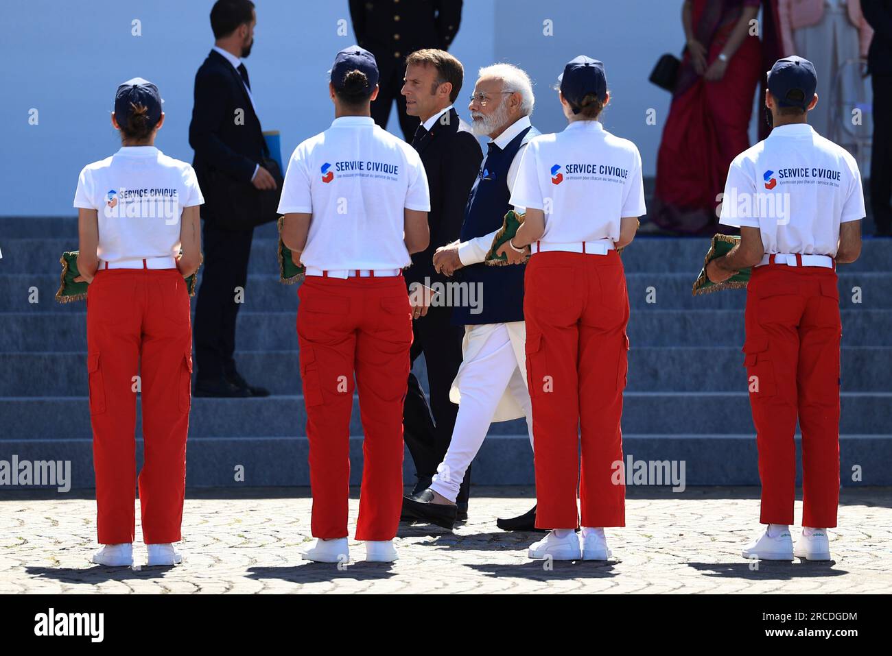 French President Emmanuel Macron and Indian Prime Minister Narendra ...