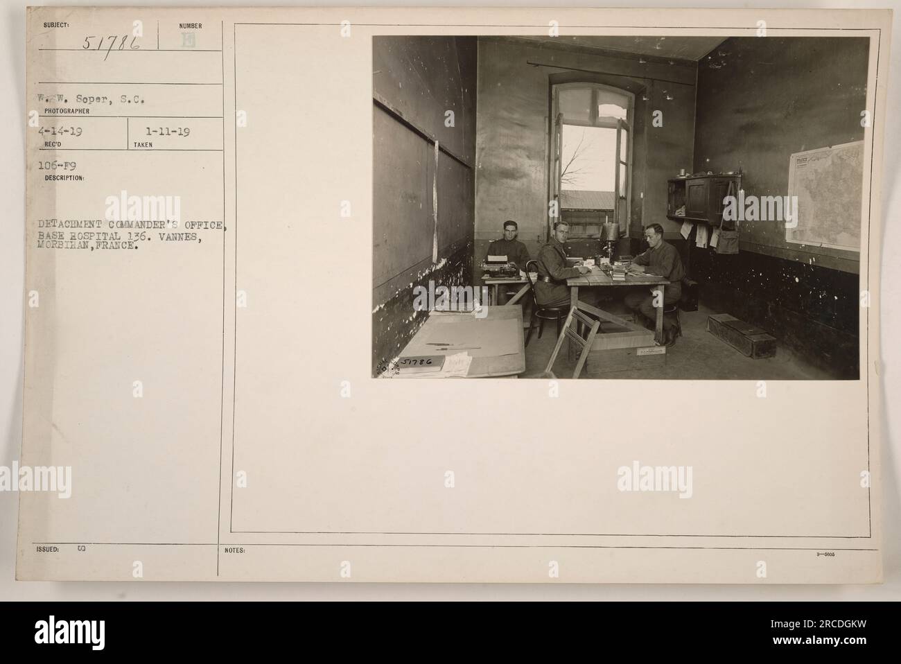 Interior view of the Detachment Commander's office located at Base ...