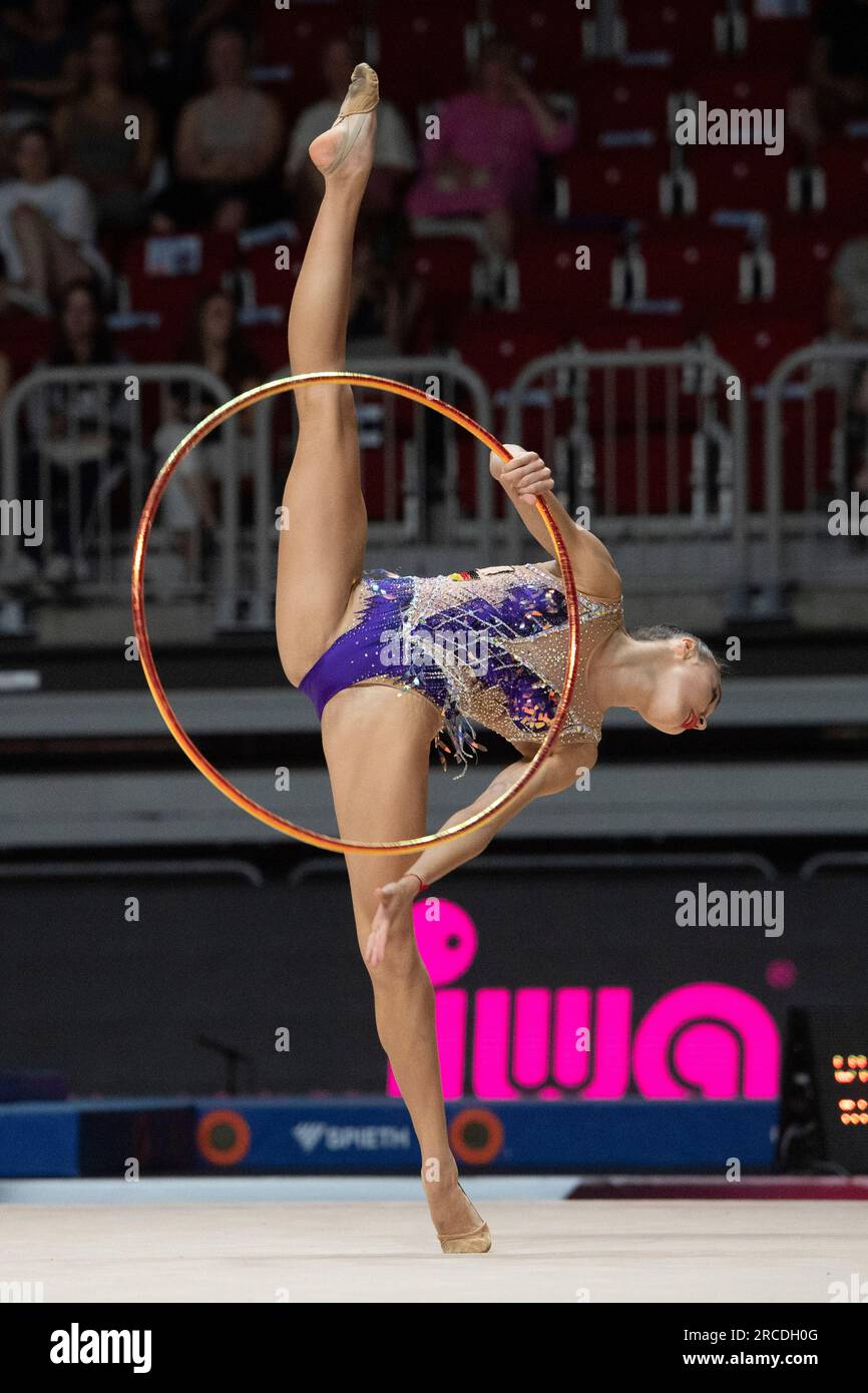 Anna-Maria SHATOKHIN, TSV Schmiden, action with the hoop, gymnastics, rhythmic gymnastics, all ...