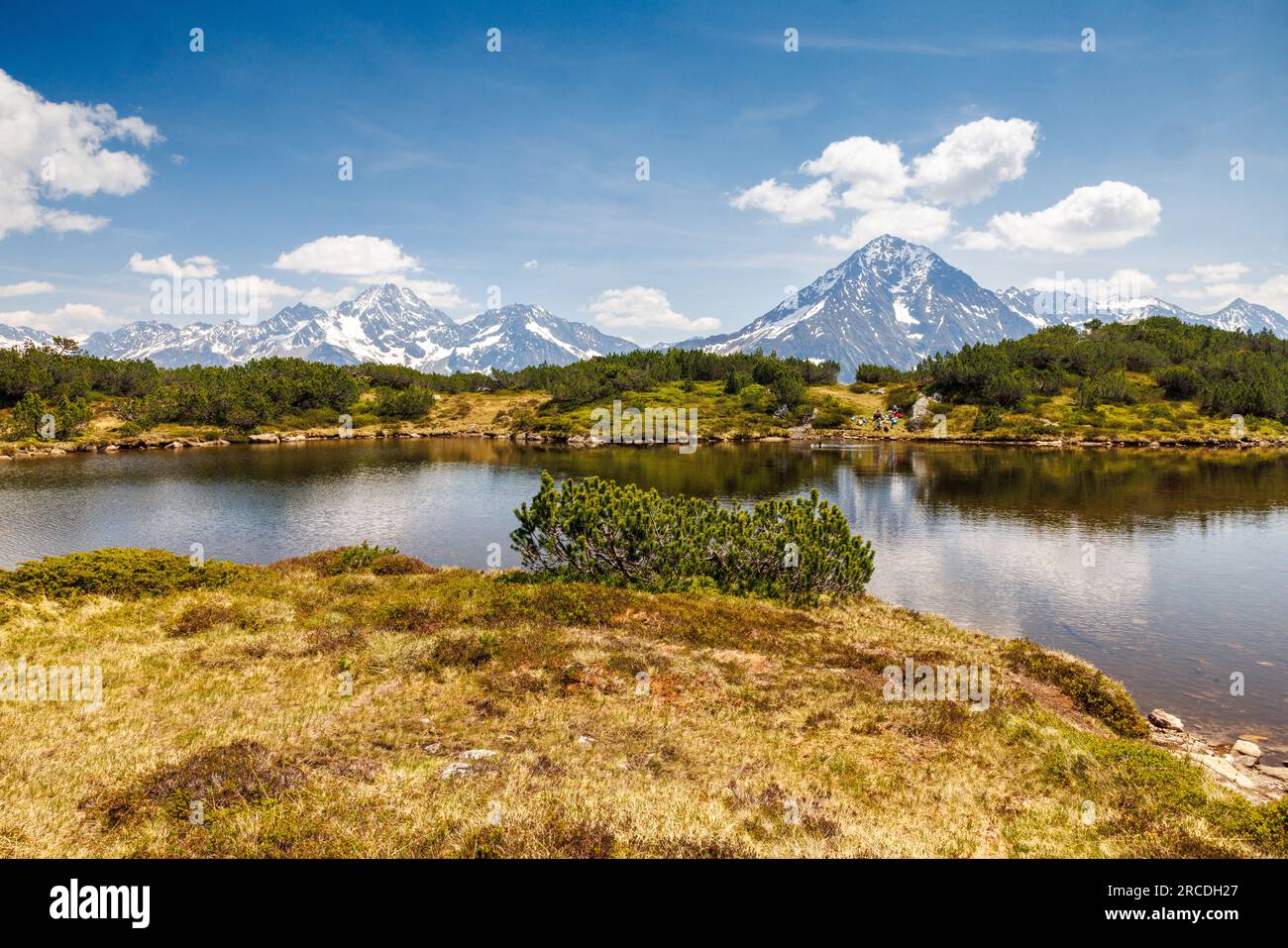 Sunnig Grat Seeli in Urner Alpen in summer with Oberalpstock and ...