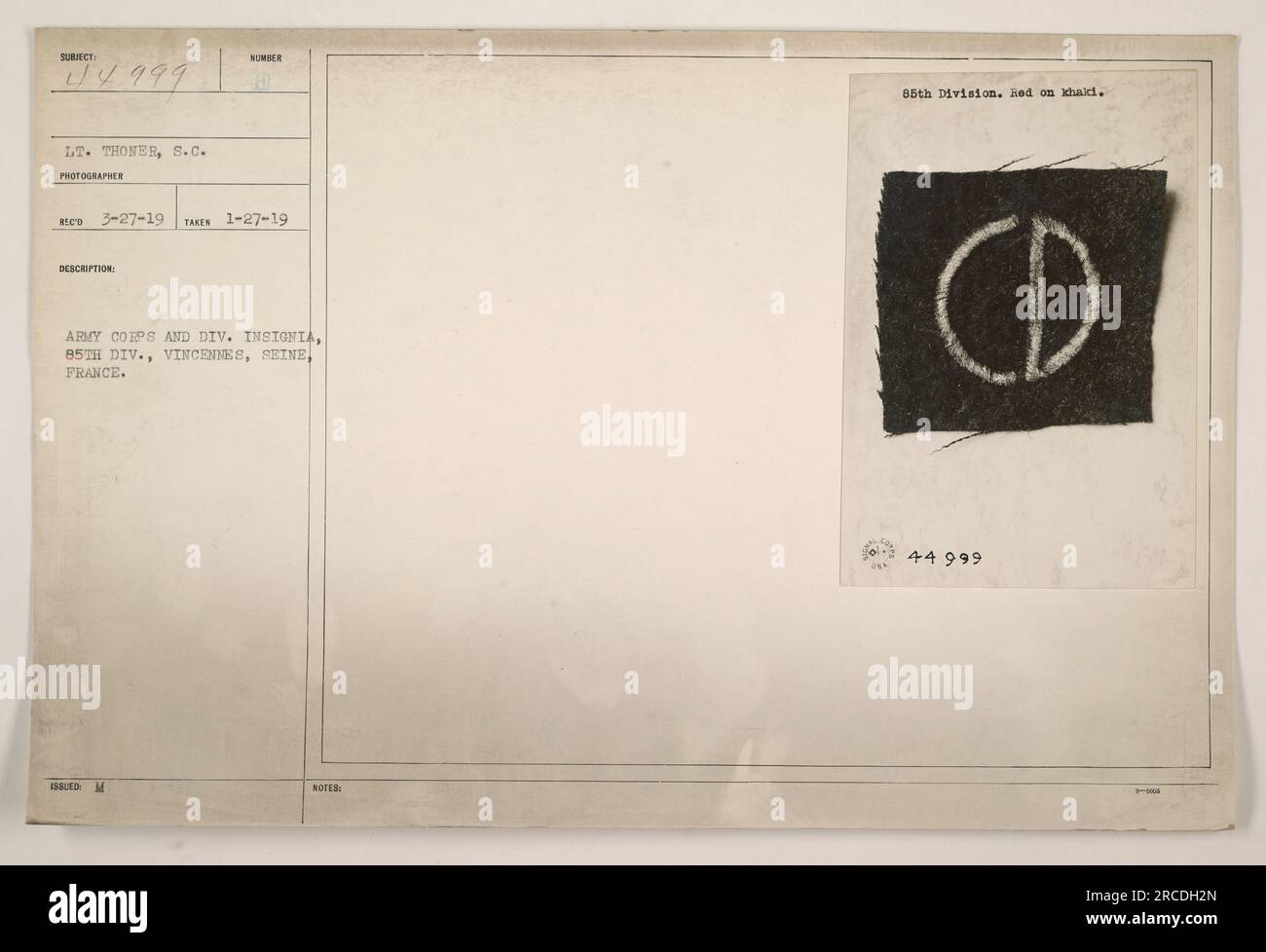 85th division insignia hi-res stock photography and images - Alamy