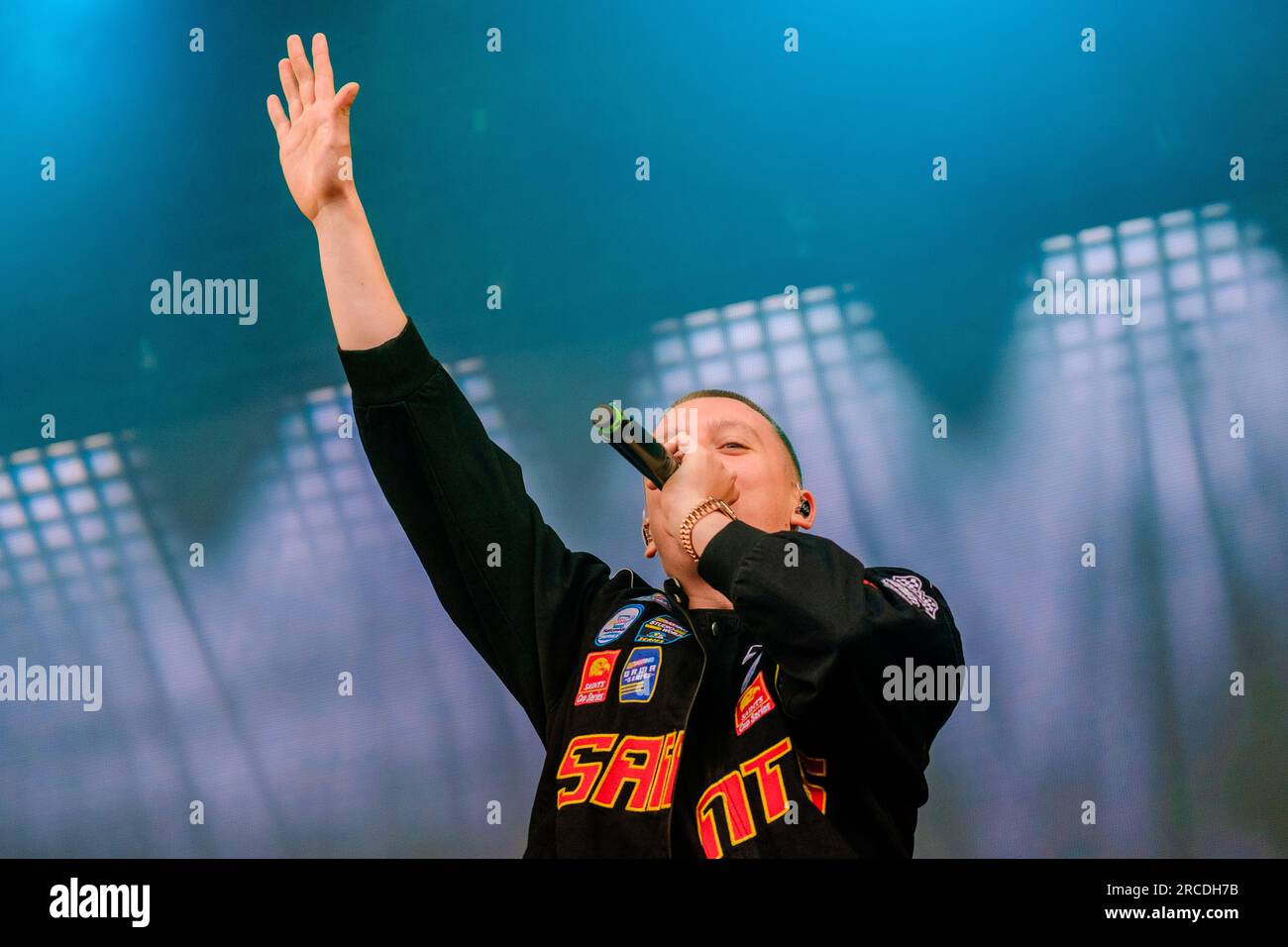 Roskilde, Denmark. 01st, July 2023. The British rapper Aitch performs a ...