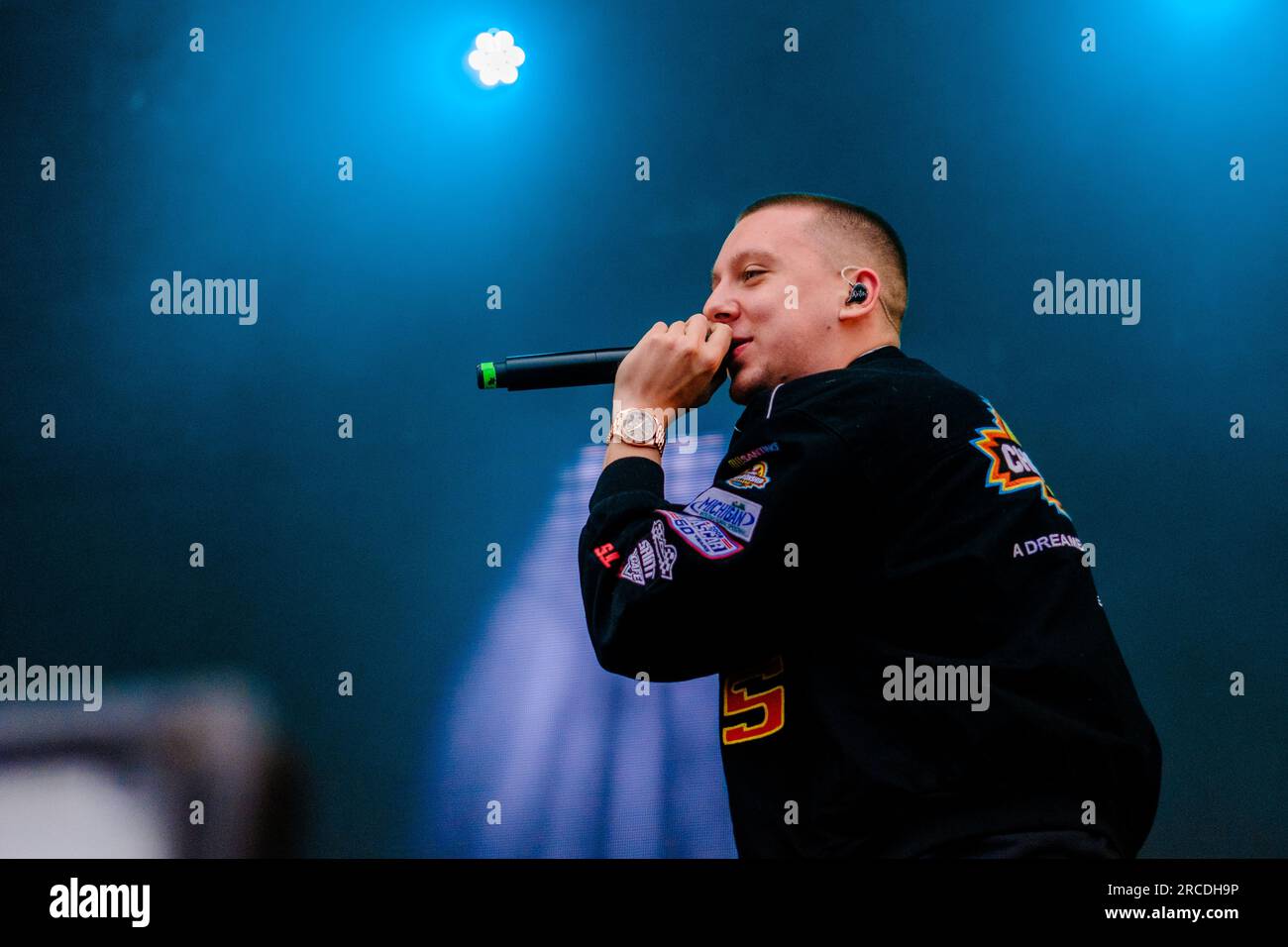 Roskilde, Denmark. 01st, July 2023. The British rapper Aitch performs a ...