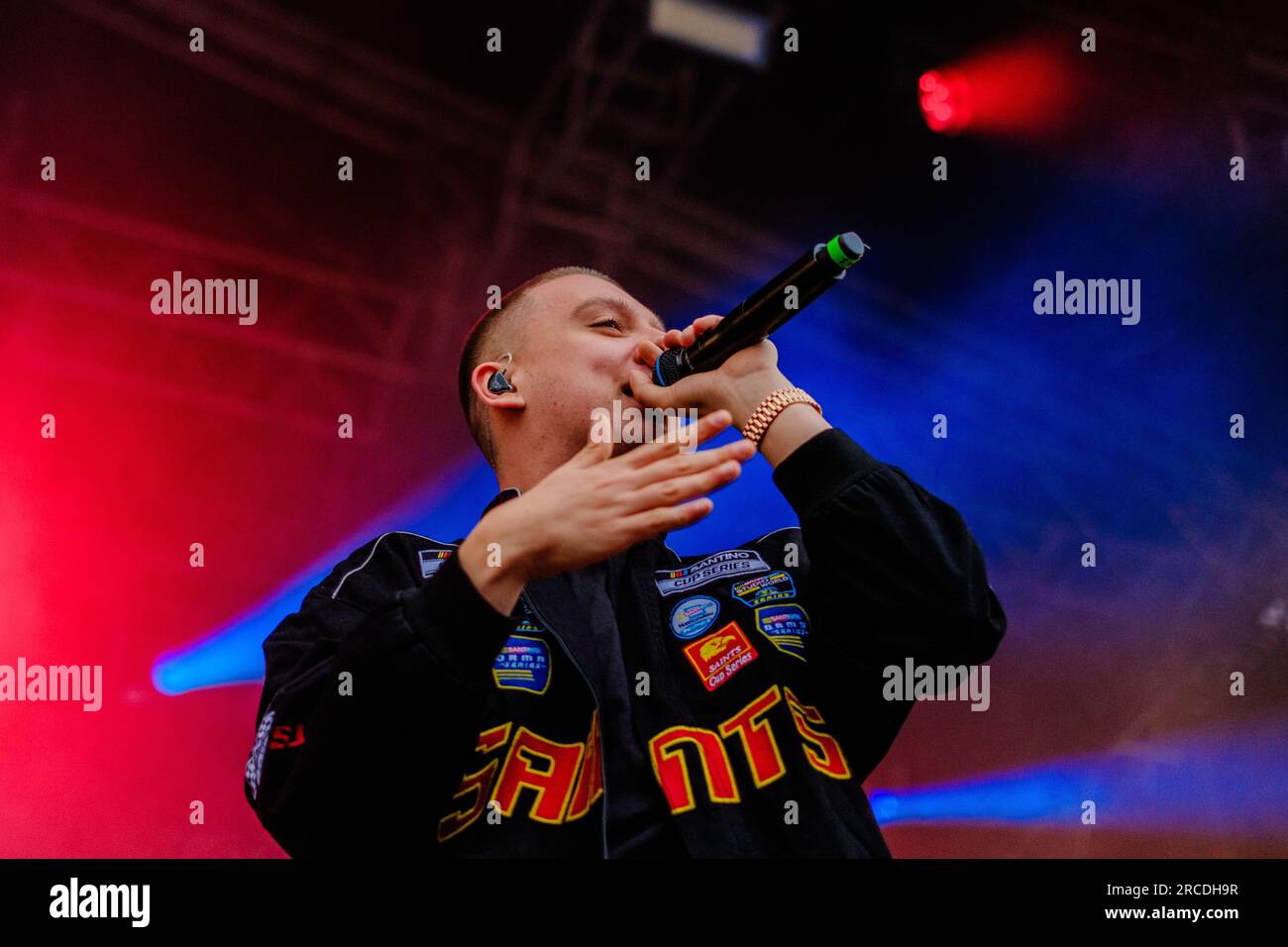 Roskilde, Denmark. 01st, July 2023. The British rapper Aitch performs a ...