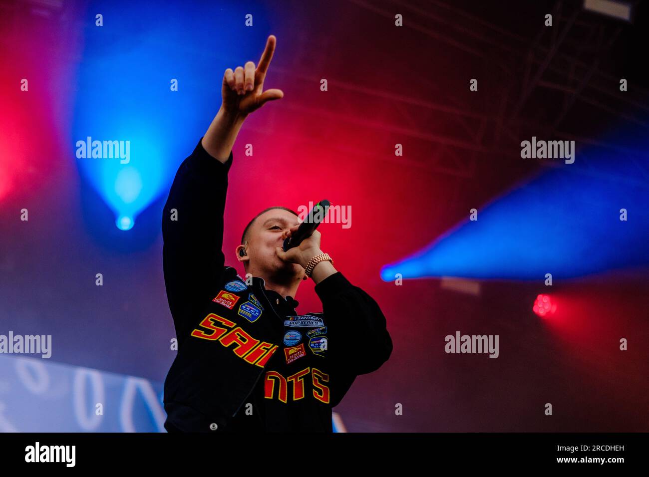 Roskilde, Denmark. 01st, July 2023. The British rapper Aitch performs a ...