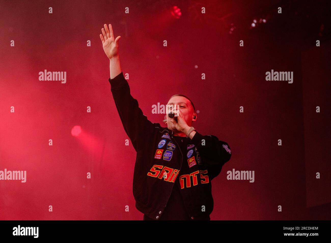 Roskilde, Denmark. 01st, July 2023. The British rapper Aitch performs a ...