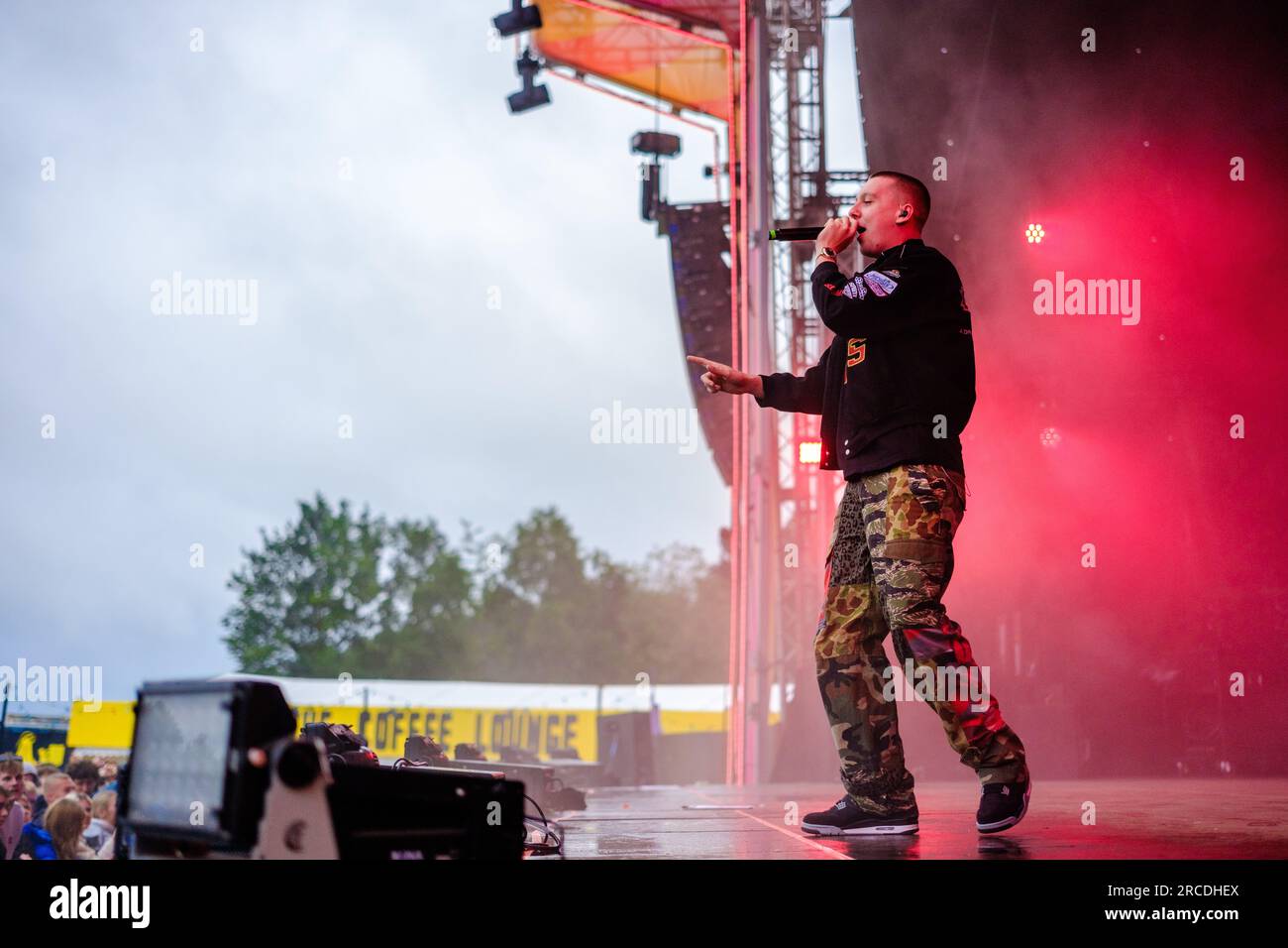 Roskilde, Denmark. 01st, July 2023. The British rapper Aitch performs a ...