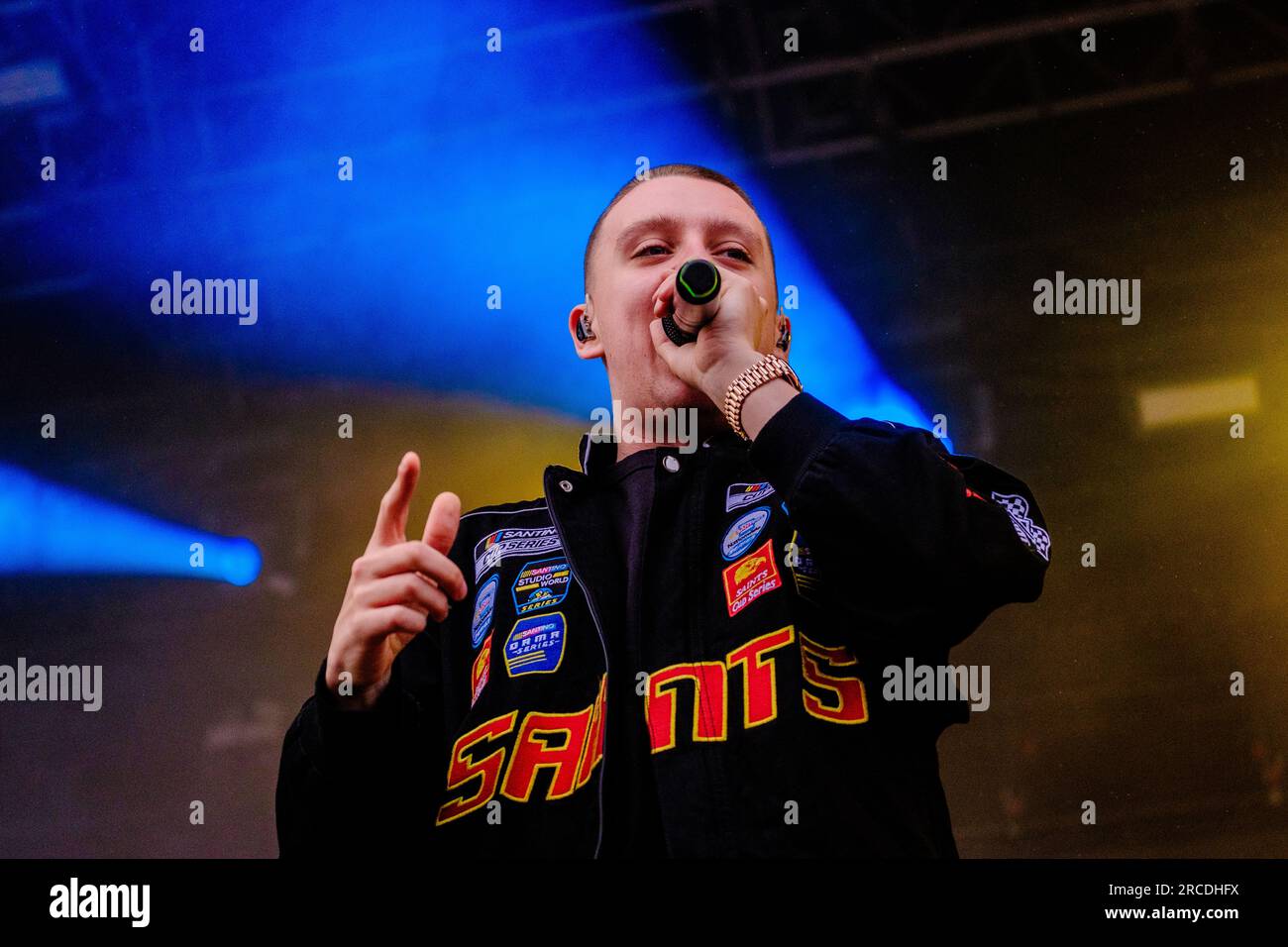 Roskilde, Denmark. 01st, July 2023. The British rapper Aitch performs a ...