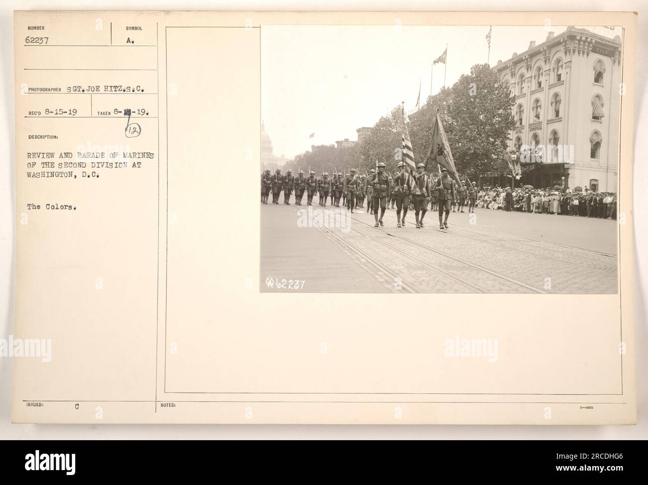 Marines from the Second Division participate in a review and parade in ...