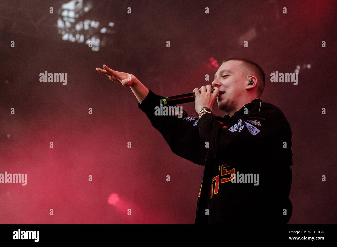 Roskilde, Denmark. 01st, July 2023. The British rapper Aitch performs a ...