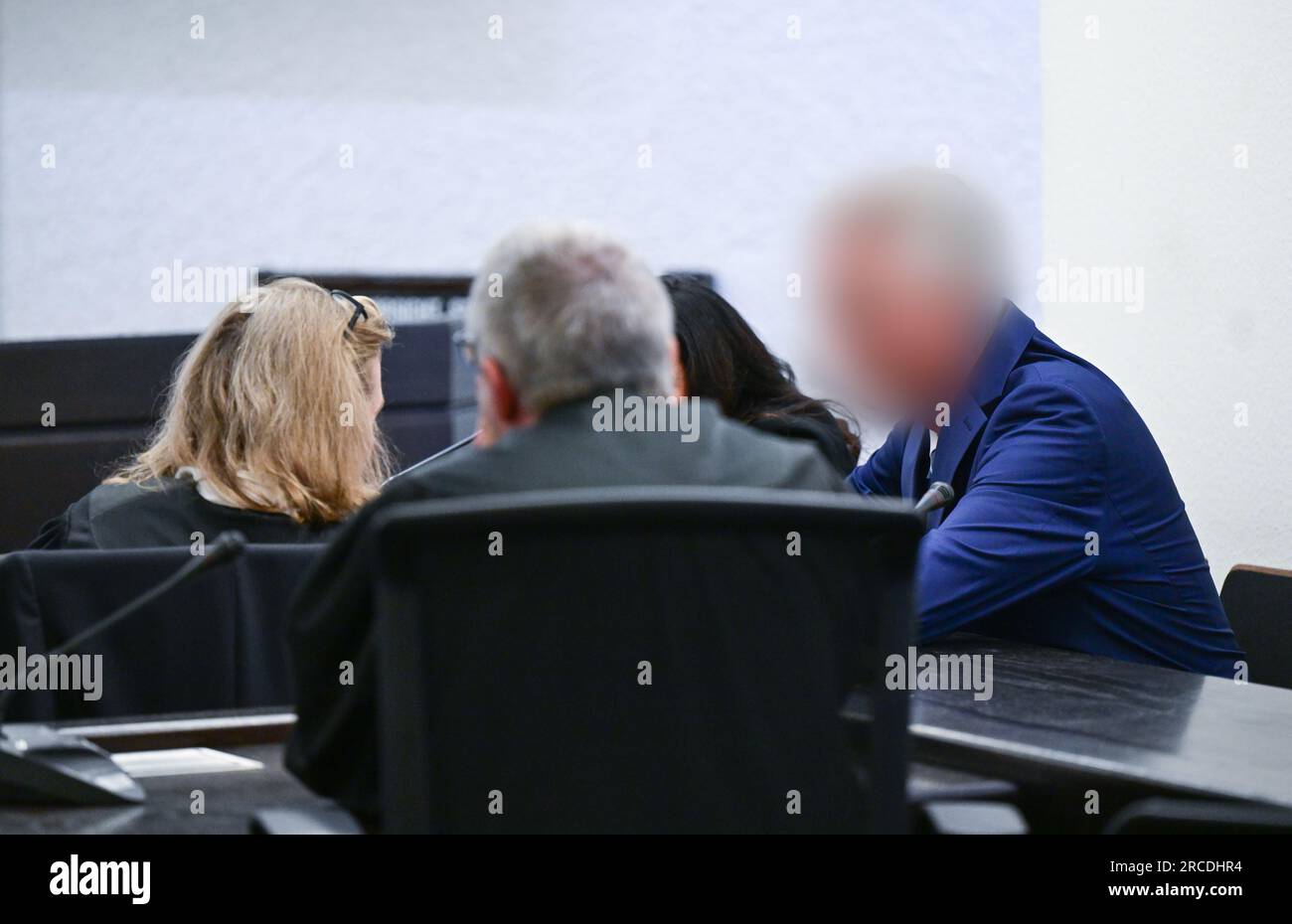 Stuttgart, Germany. 14th July, 2023. In the trial against the police ...