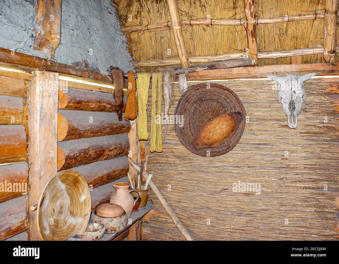 the inside of a building with a Viking Age appearance Stock Photo - Alamy