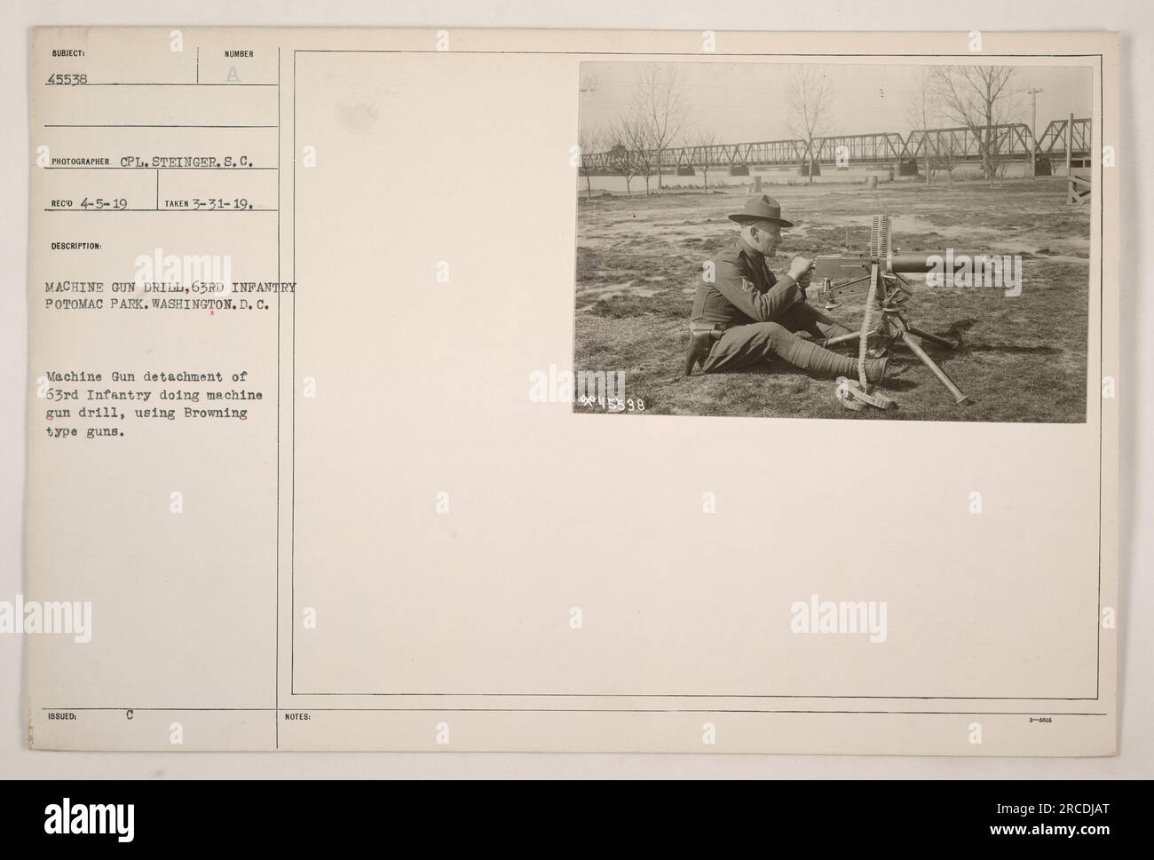 Soldiers from the 63rd Infantry are seen conducting a machine gun drill ...