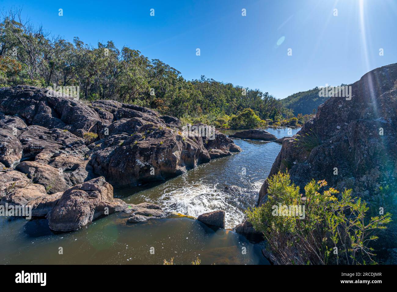 Small waterfall and swimming hole at top of Boonoo Boonoo Falls, Boonoo ...
