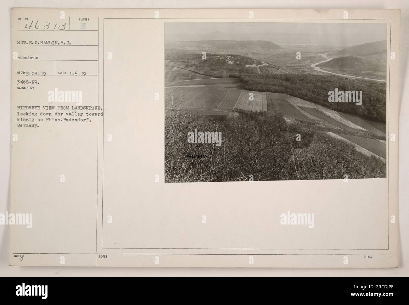 Aerial view of the Ahr valley in Bodendorf, Germany, taken on January 6 ...