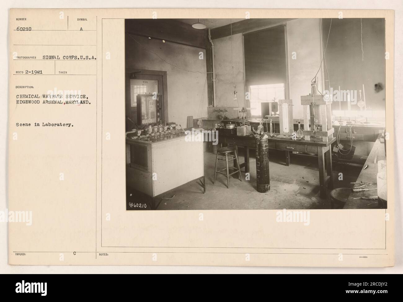 Chemical Warfare Service personnel conducting laboratory work at ...