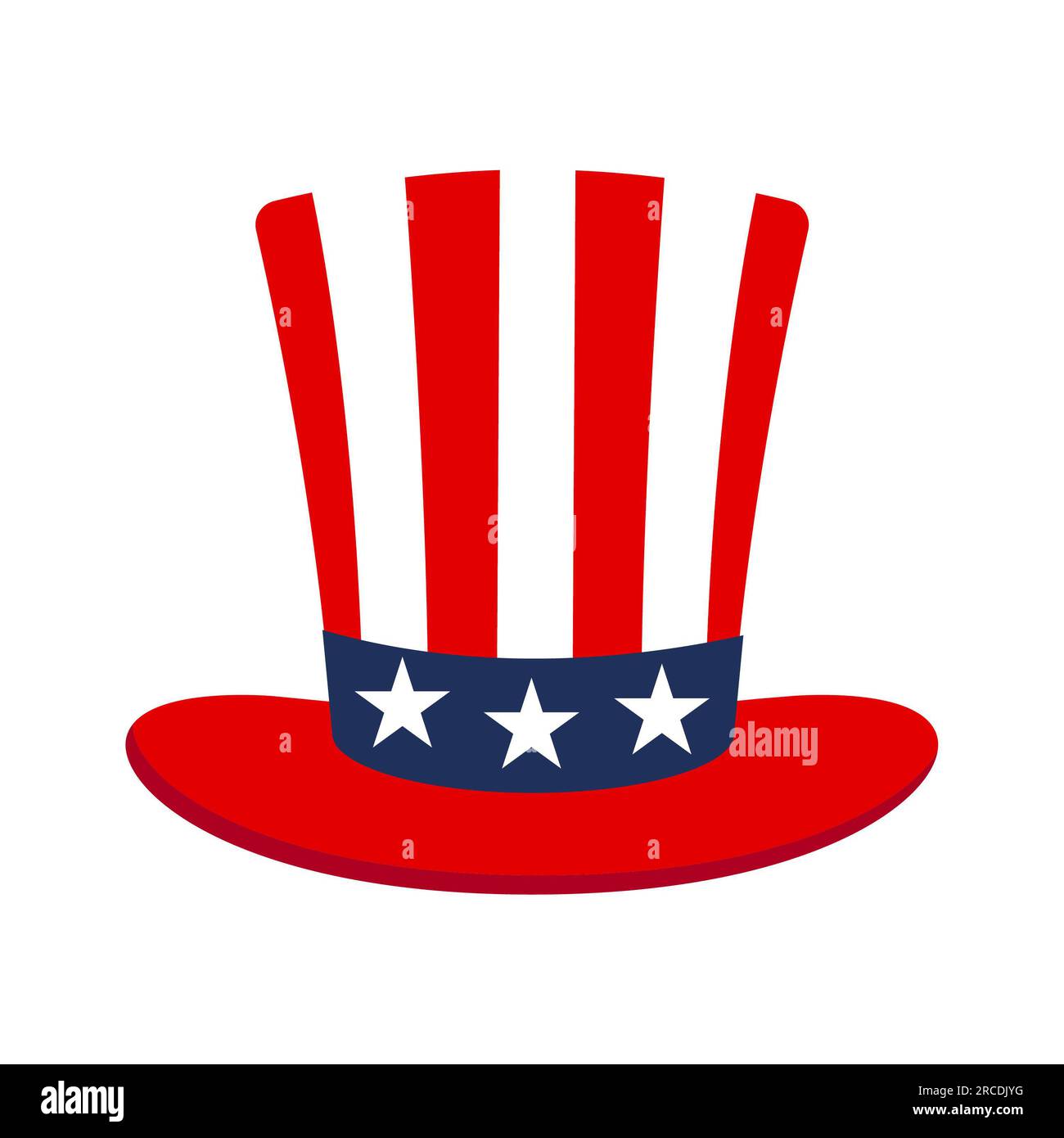 American president top hat on white background. Election day, vote for ...