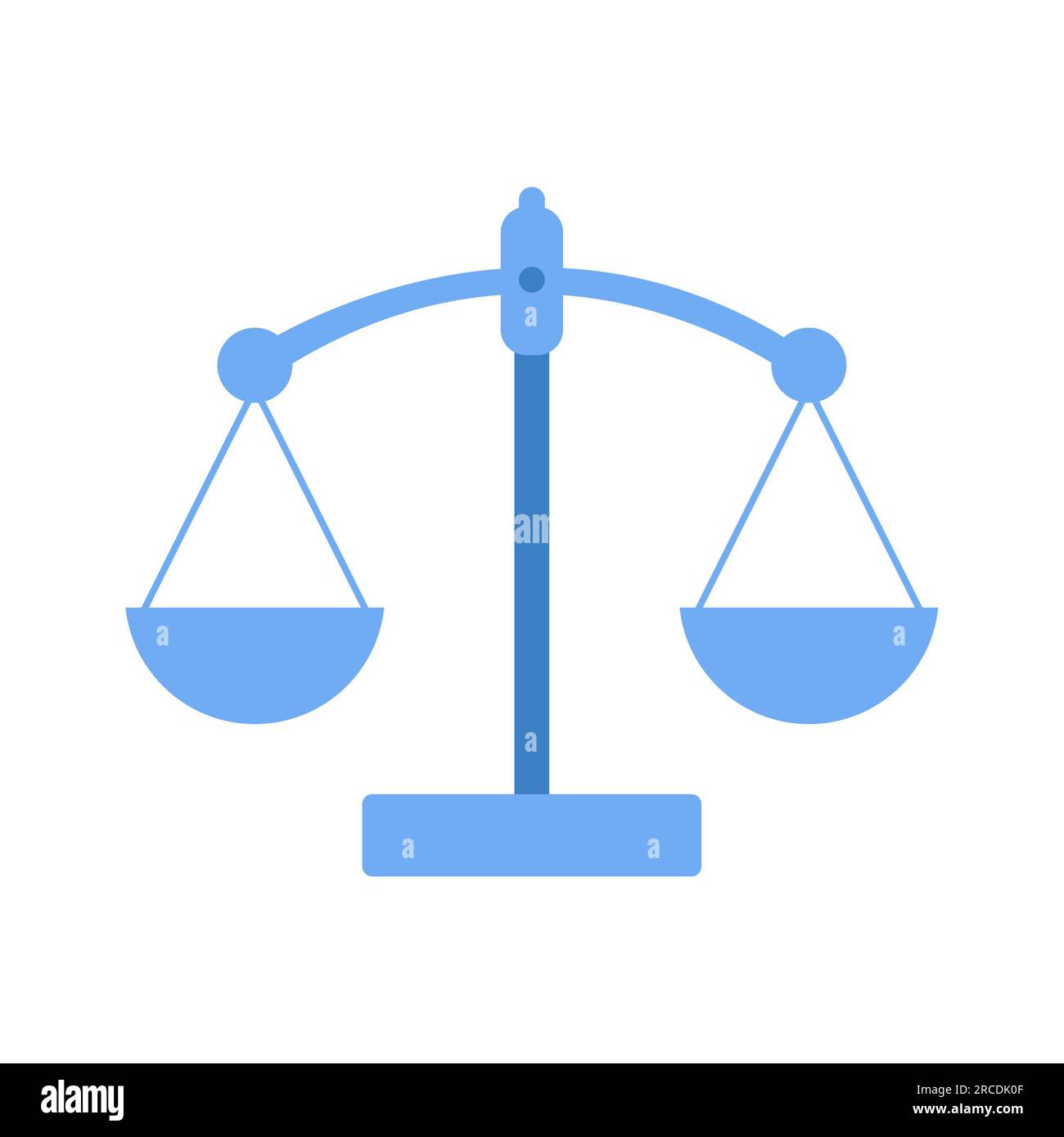 Blue scale icon on white background. Pictogram, icon set illustration ...