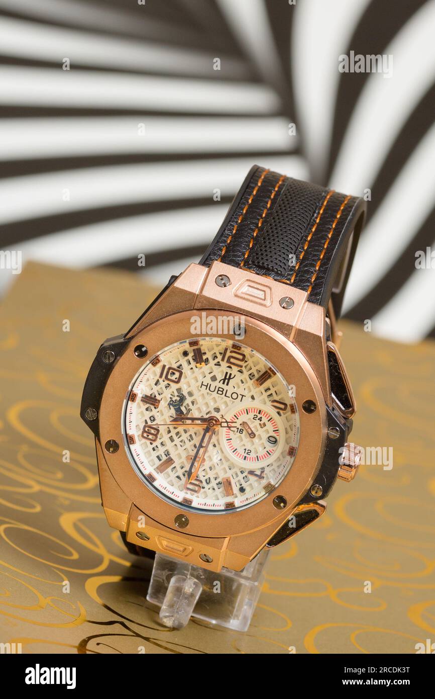 Hand Wrist Watch Time clock Designer classic stylish Stock Photo - Alamy