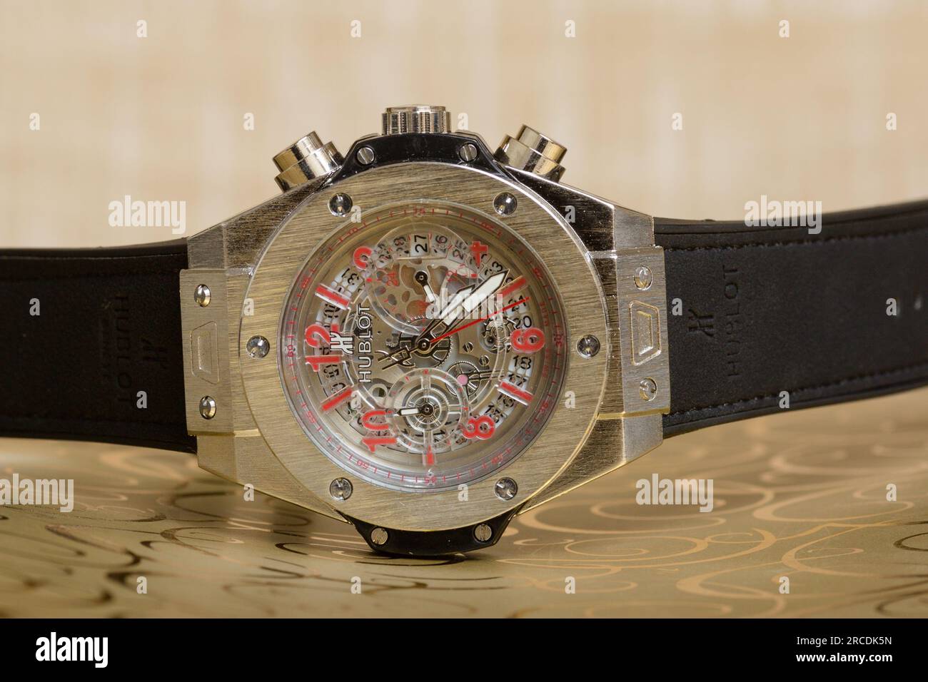 Hand Wrist Watch Time clock Designer classic stylish Stock Photo - Alamy