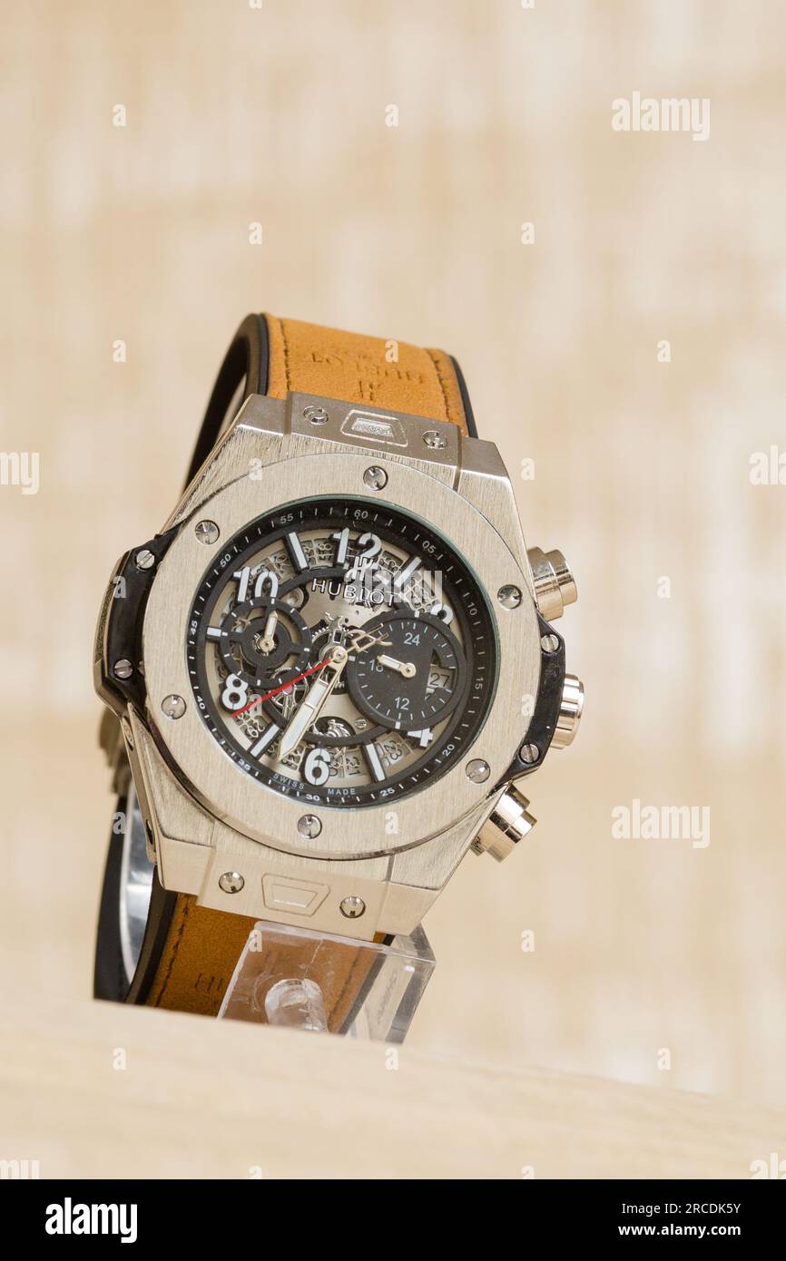 Hand Wrist Watch Time clock Designer classic stylish Stock Photo - Alamy